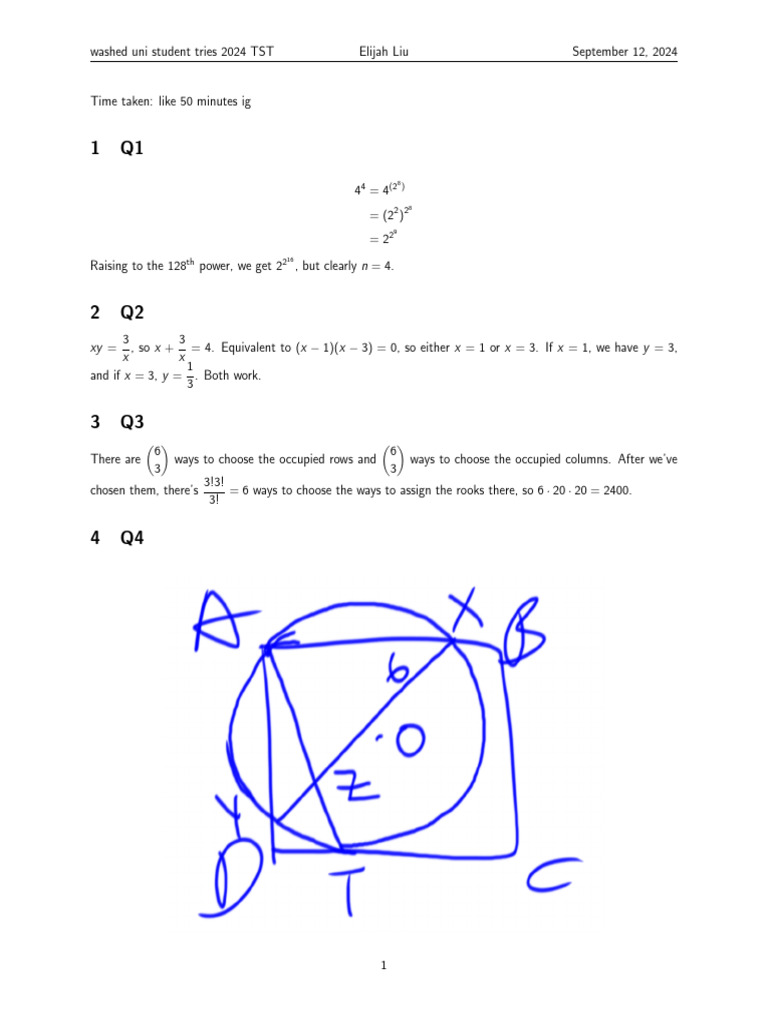2024 TST Attempt | PDF | Mathematics | Discrete Mathematics