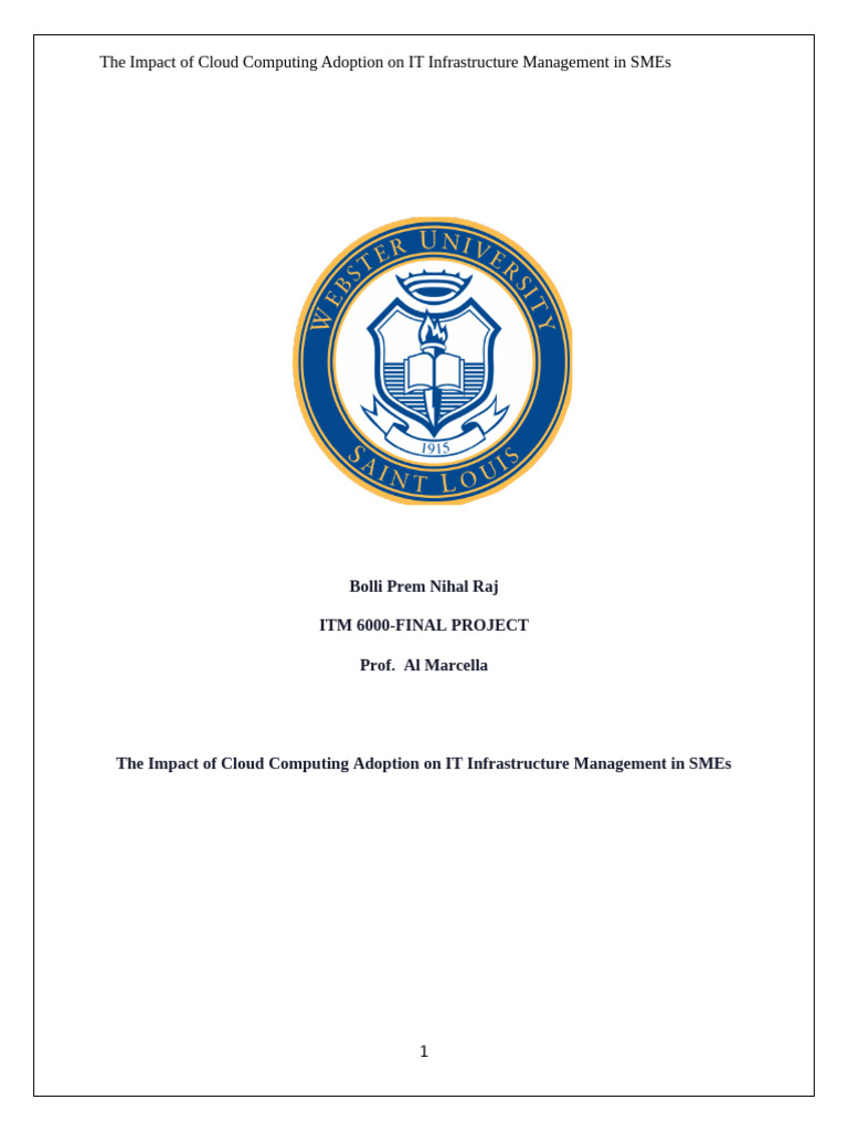 ITM 6000 - Part 2 Research Paper - PremNihalRaj | PDF | Cloud Computing | Computer Security