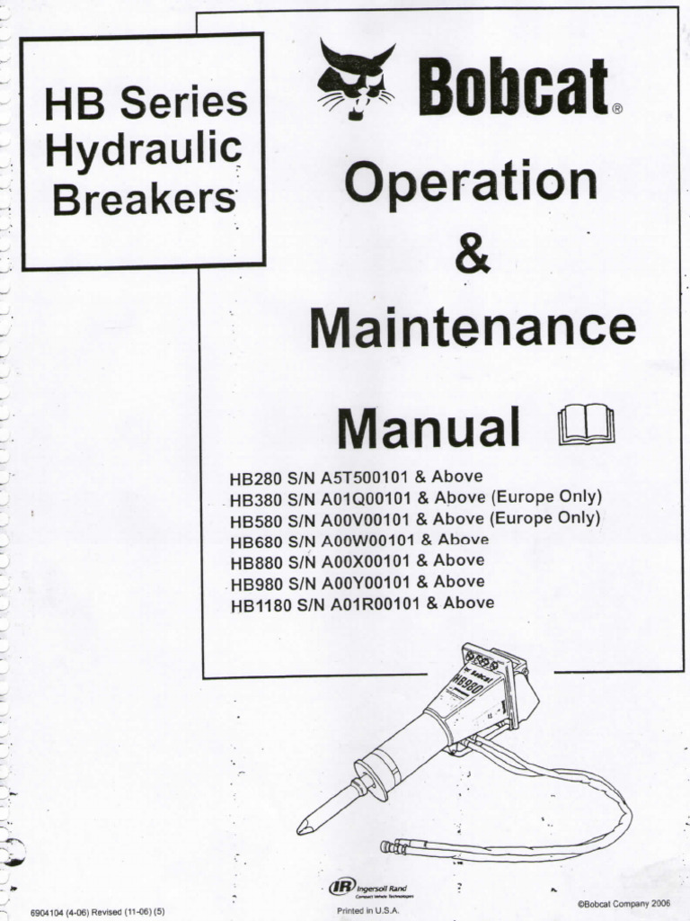 Manual de Operacion & Mantenimiento Martillo Hidraulico Series HB280 ...