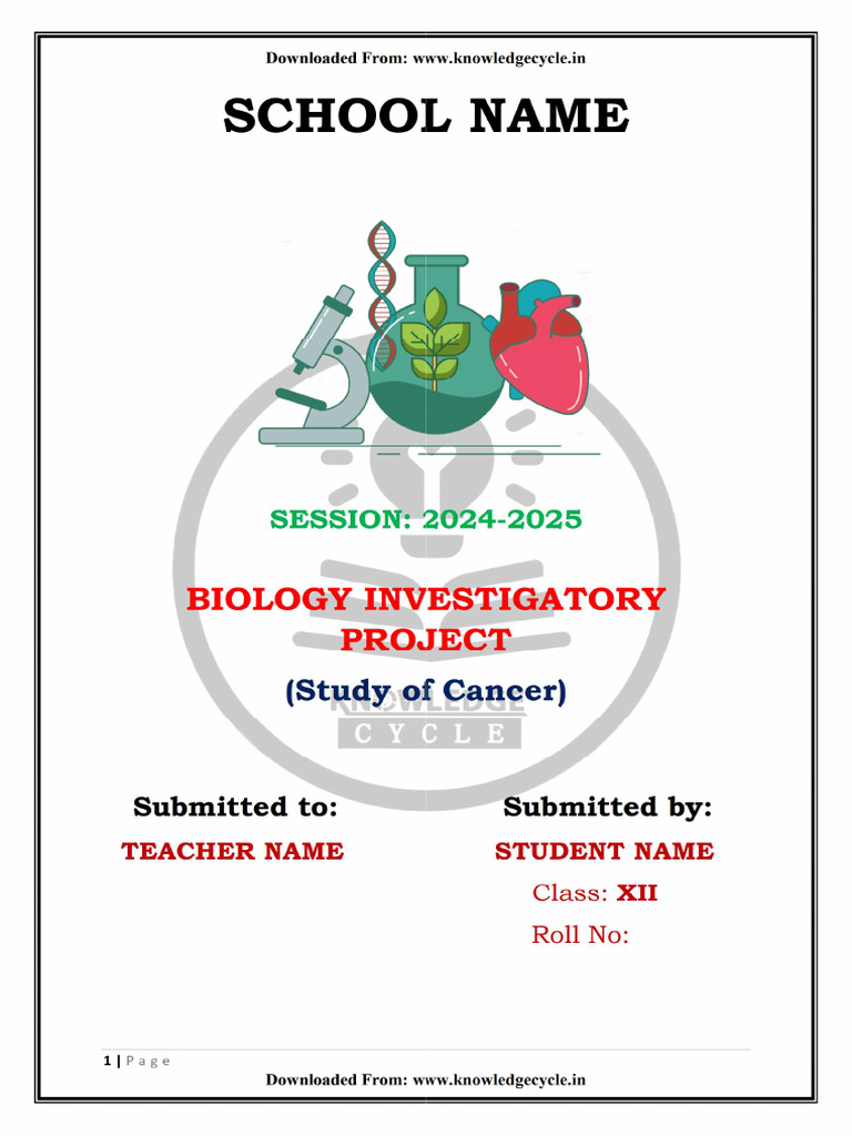 Study of Cancer Project (P) | PDF