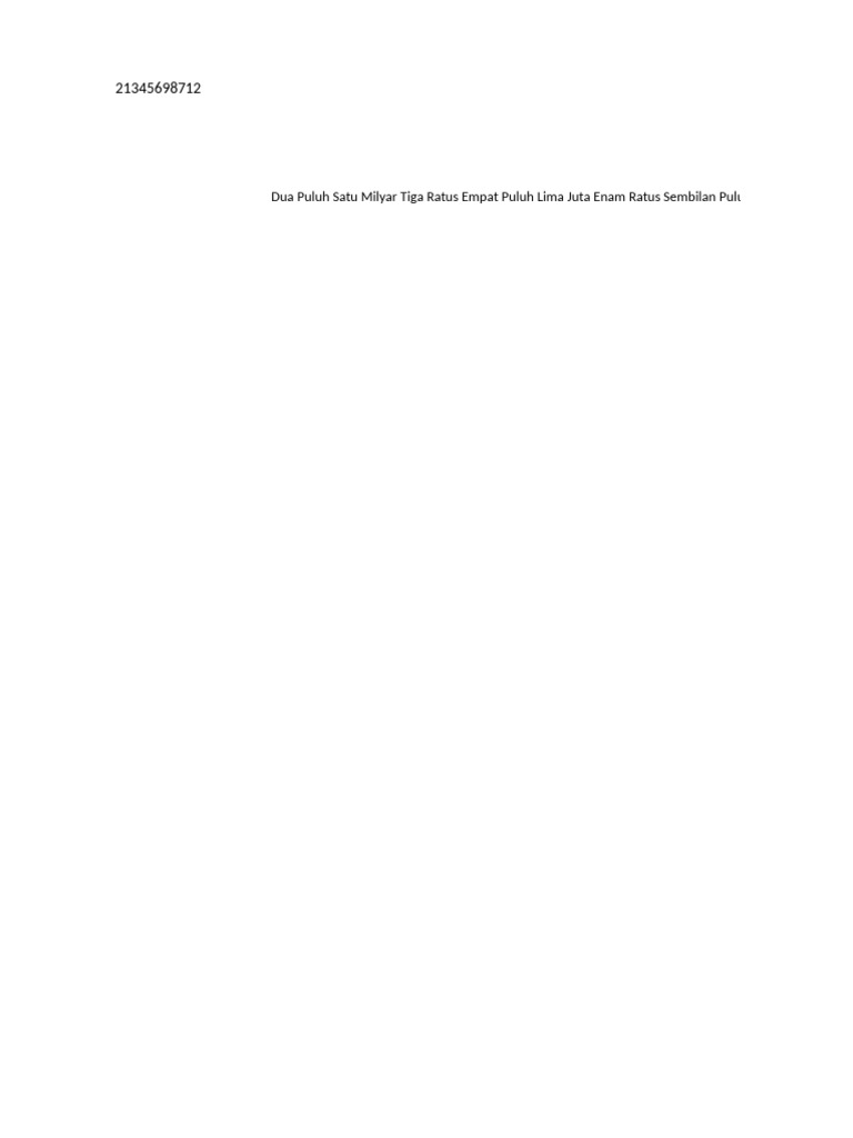 Rumus Terbilang | PDF