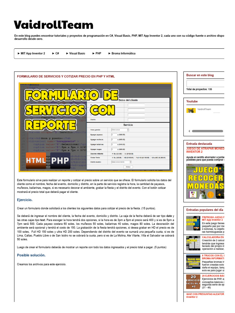 PHP y HTML - CSS - FORM - SWITCH - SERVICIOS - VaidrollTeam | PDF | Php ... PHP y HTML - CSS - FORM - SWITCH - SERVICIOS - VaidrollTeam | PDF | Php ...