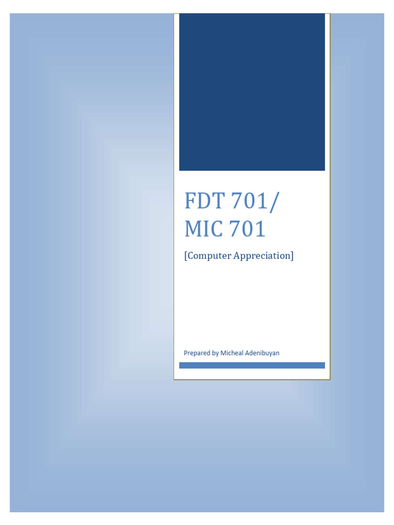 FDT 801 Updated Note | PDF | Functional Programming | Object Oriented ...