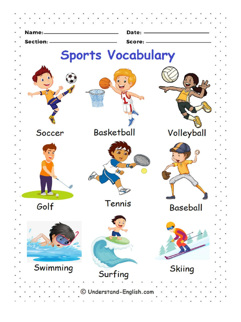 Sports Vocabulary | PDF