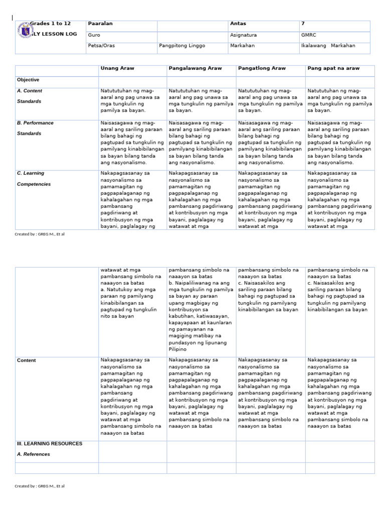 GMRC 7 Q2 Week 7 | PDF