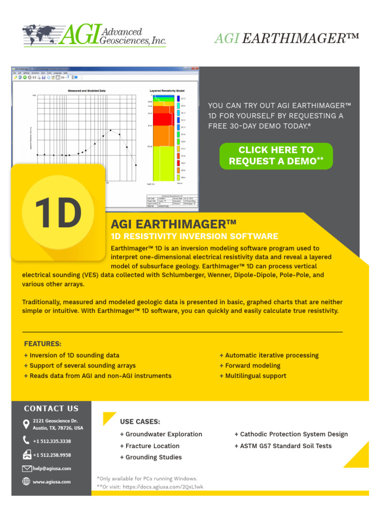 AGI - EarthImager 1D Spec Sheet | PDF