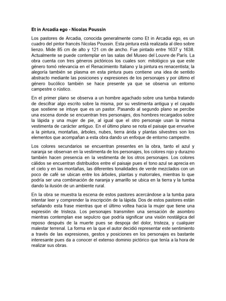 Descripción de Una Pintura | PDF | Pinturas | Renacimiento