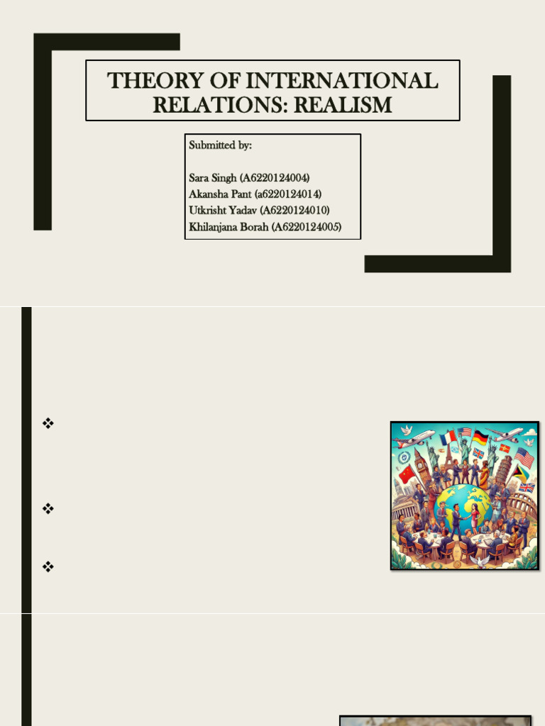 Theory of International Relations: Realism | PDF | Epistemology Of Science | Philosophical Theories