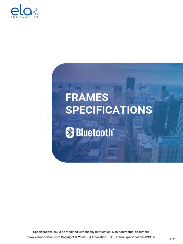 Ble Frame Specifications 11b En Pdf Information And Communications