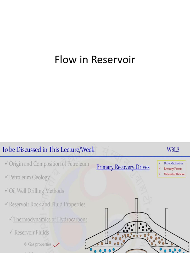 Flow in Reservoir | PDF