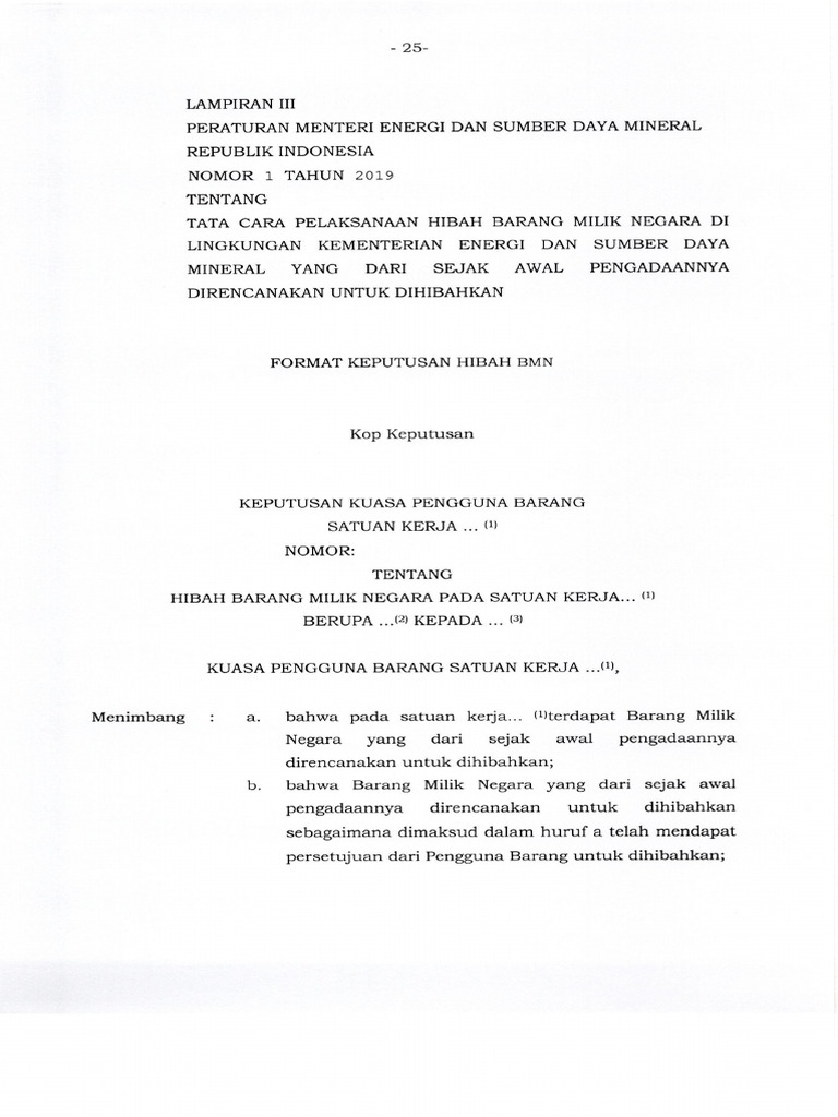 Format SK Hibah | PDF