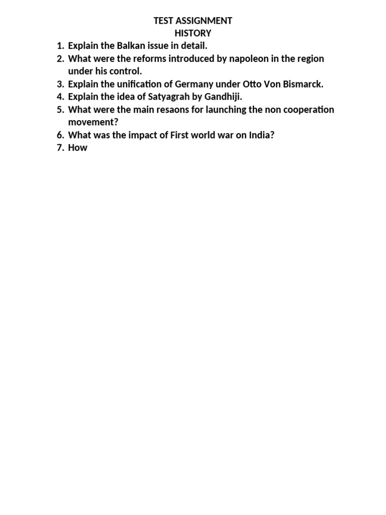 Test Assignment Pdf
