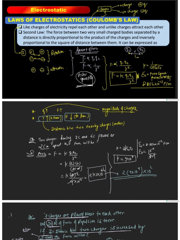 Lect 09 Electrostatic & Capacitor | PDF