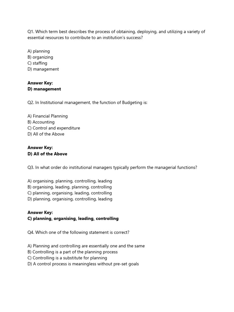 Module 8 All NITTT Previous Year Questions & Answers | PDF | Leadership ...