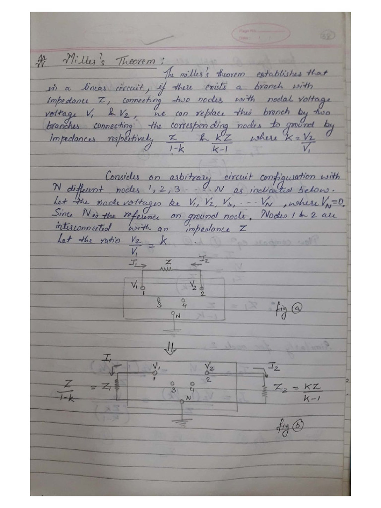 AEC-unit-3-small Signal Millers Theorem | PDF