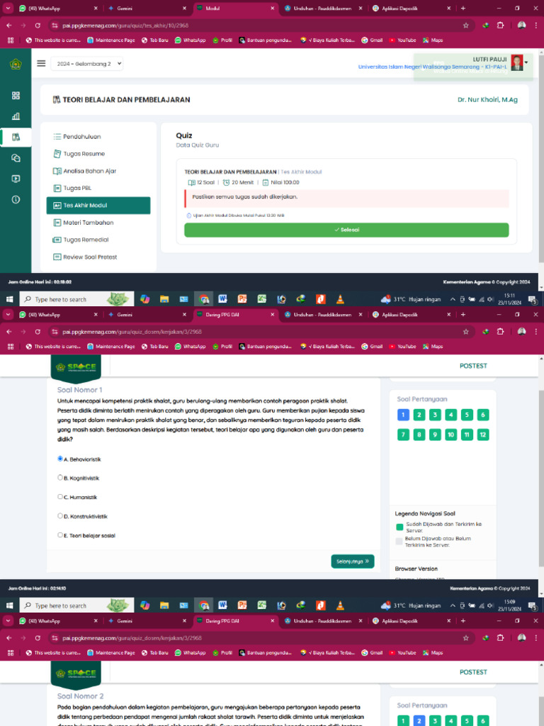 Hasil Tam Teori Belajar Lutfi | PDF