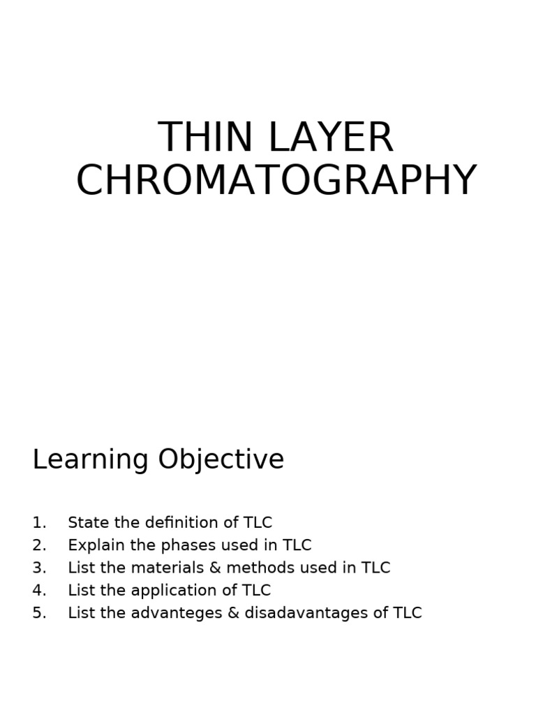 Thin Layer Chromatography | PDF | Thin Layer Chromatography | Chromatography