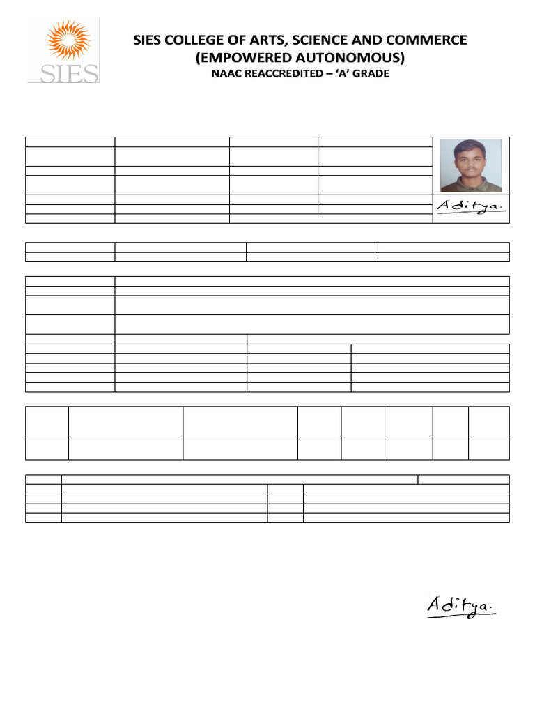 Candidate Application Form AY 2024-25 | PDF