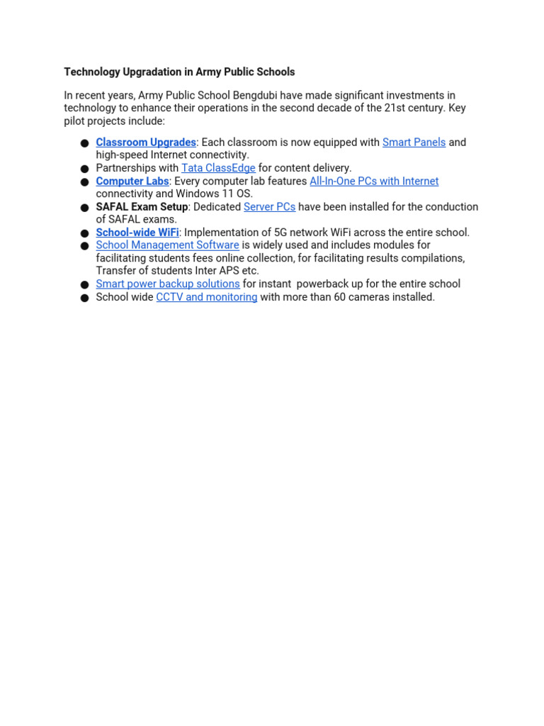 APS Bengdubi Technology Upgradation in Schools | PDF