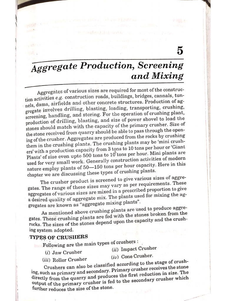 Aggregate crushing and screening | PDF