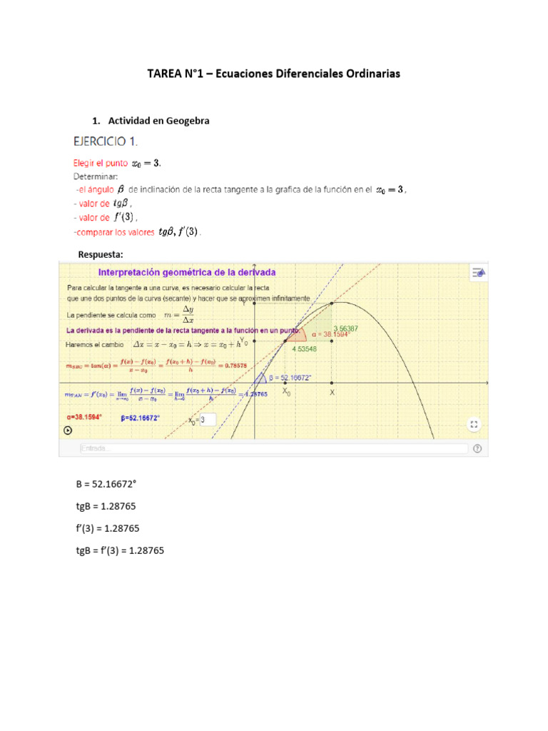 Tarea N°1 - Edo | PDF