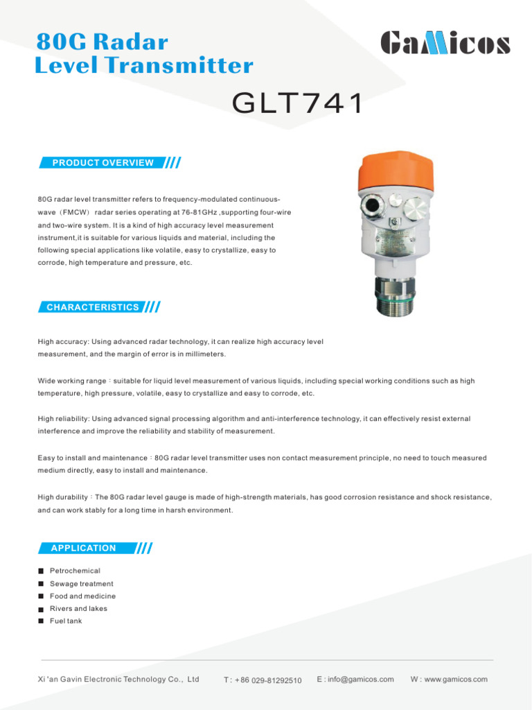 Radar Level Trasmitter | PDF | Radar | Electrical Engineering