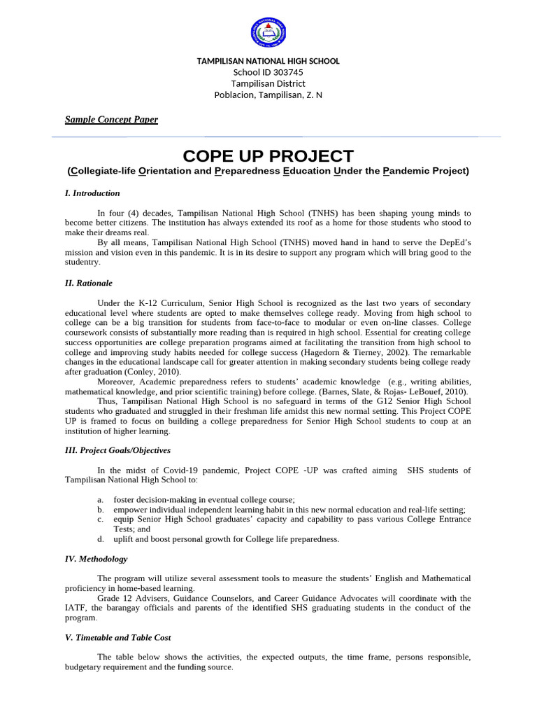Sample Concept Paper | PDF | Learning | Behavior Modification