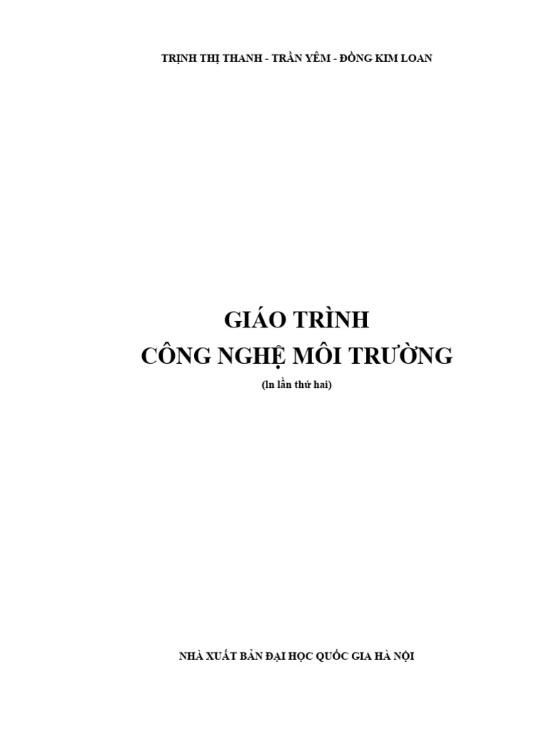 Giao Trinh Cong Nghe Moi Truong | PDF