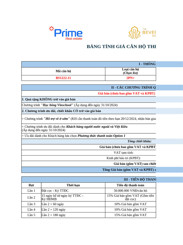 Căn H Oasis - Solari - v11 | PDF