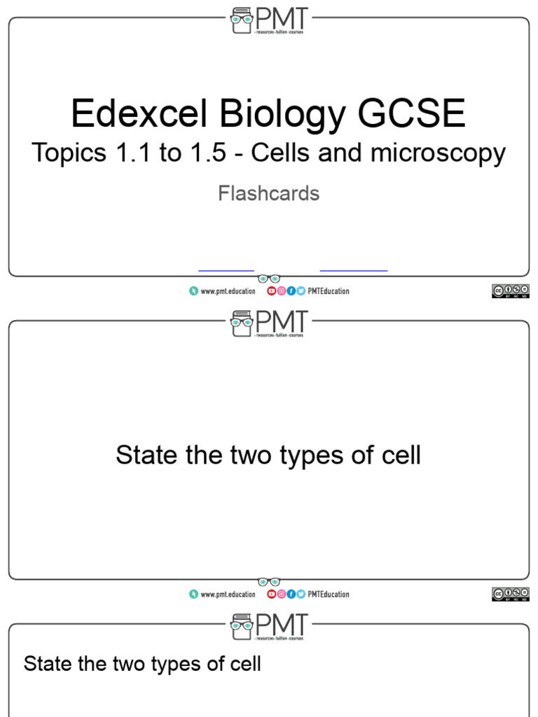 Flashcards - Topic 1 Cells and Microscopy - Edexcel Biology GCSE-merged ...