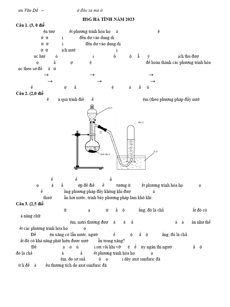 de HSG Ha Tinh Nam 2023 - 2024 | PDF