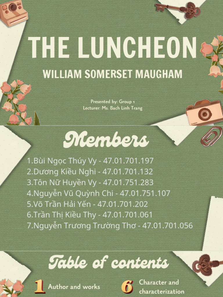 The Luncheon - Group 1 - Tuesday Shift 2 | PDF | Irony | Rhetorical ...