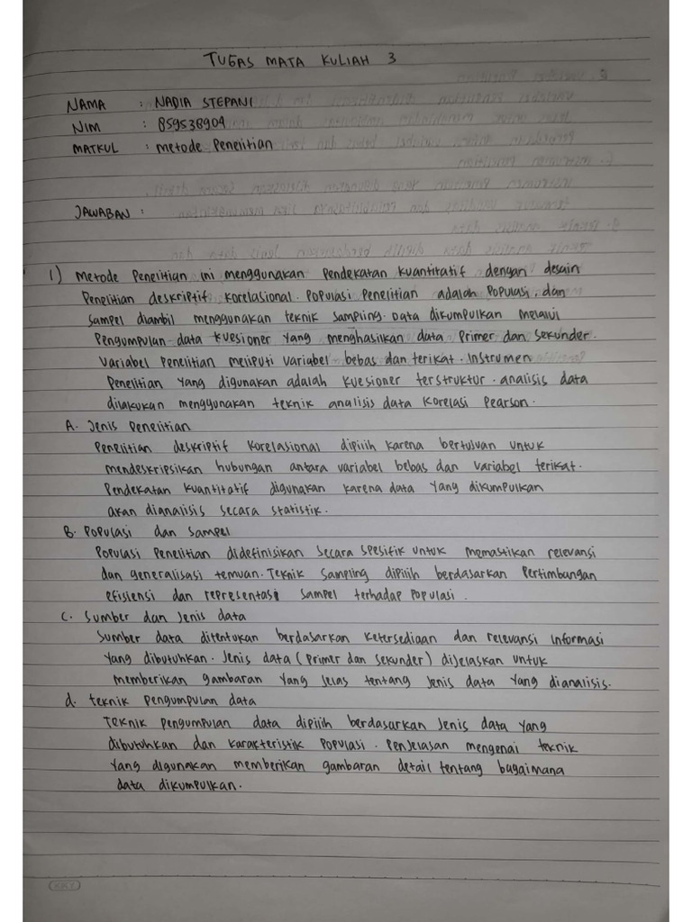 TMK 3 Metode Penelitian | PDF