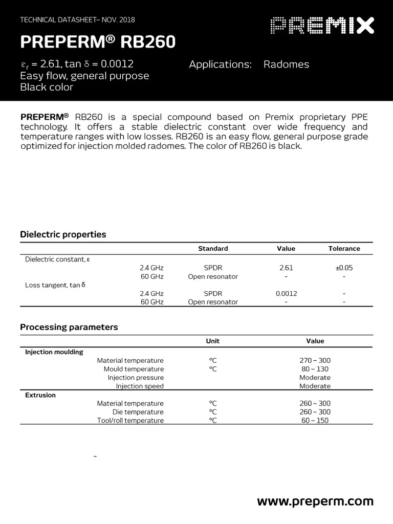 Preperm RB260 TDS 240201 223509 | PDF