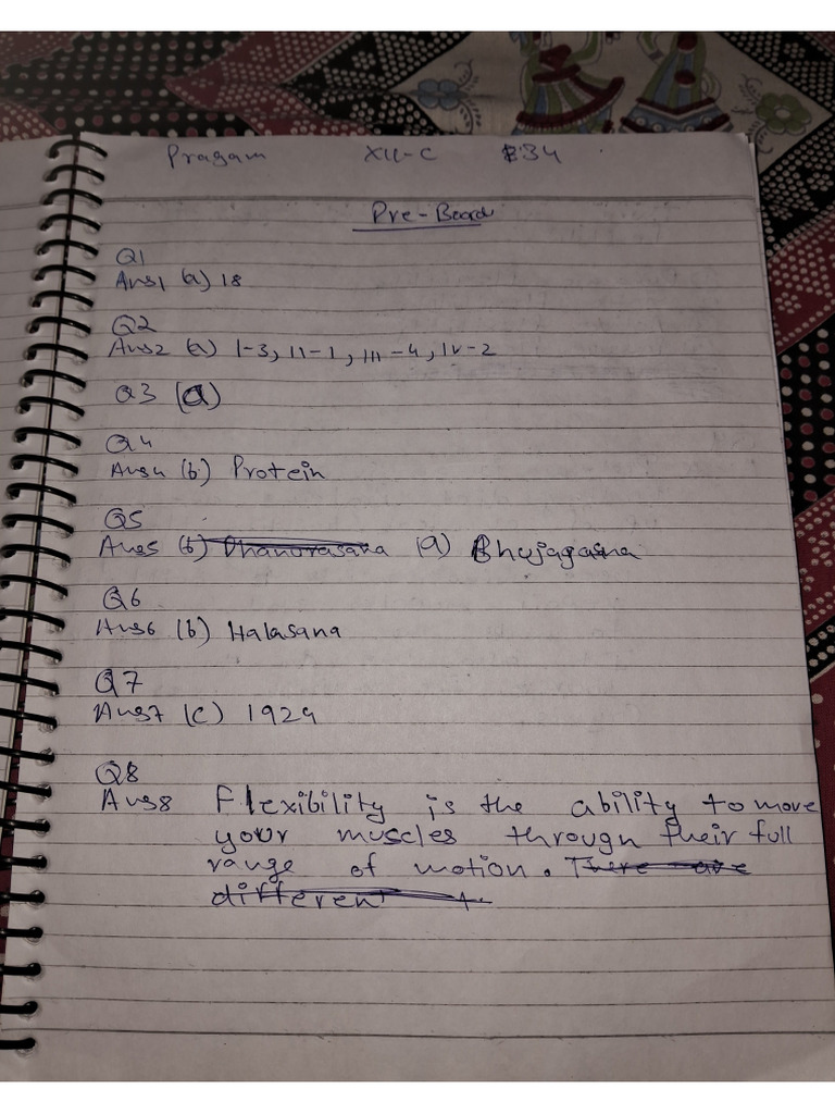 Pre Boards Physical | PDF