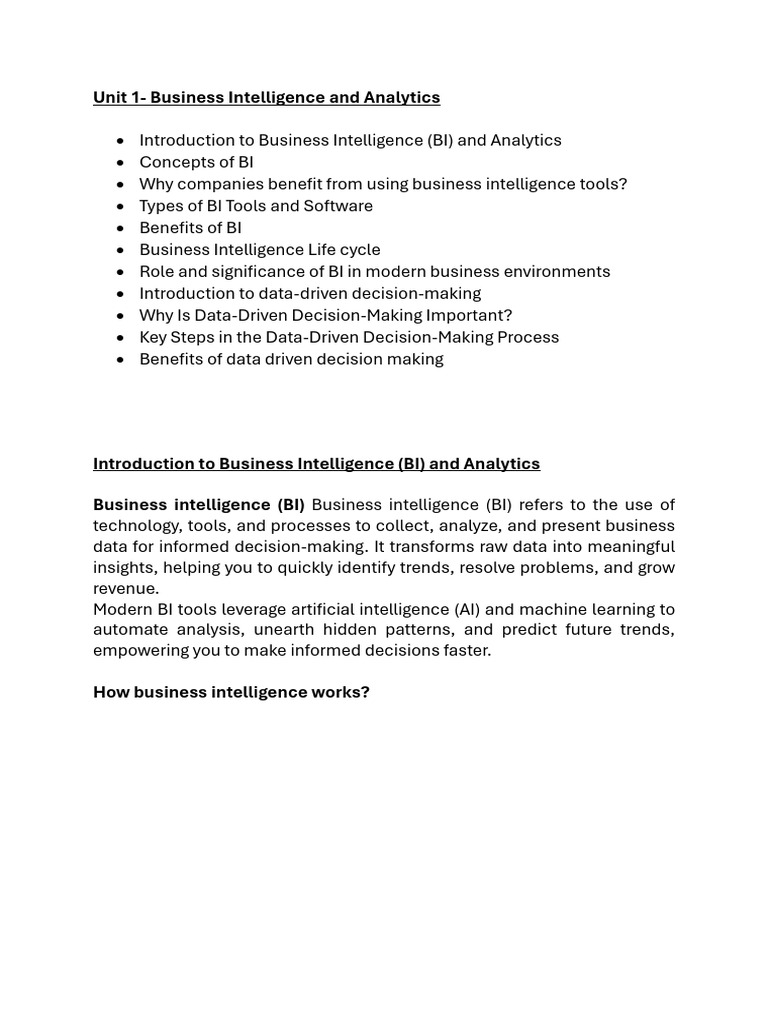 BusinessIntelligence Analytics | PDF | Business Intelligence | Analytics