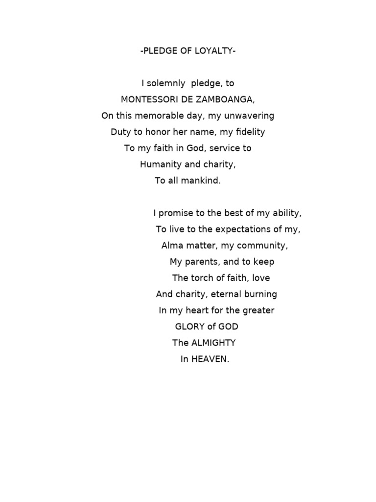 Pledge of Loyalty | PDF