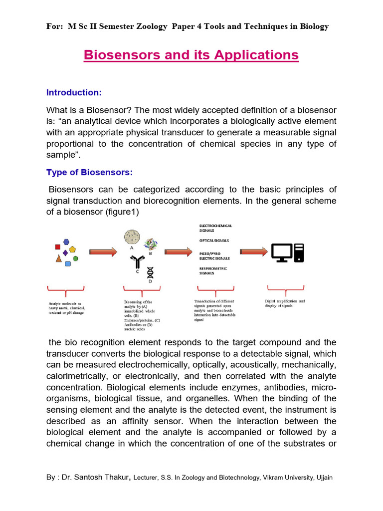 Biosensors | PDF | Biosensor | Sensor