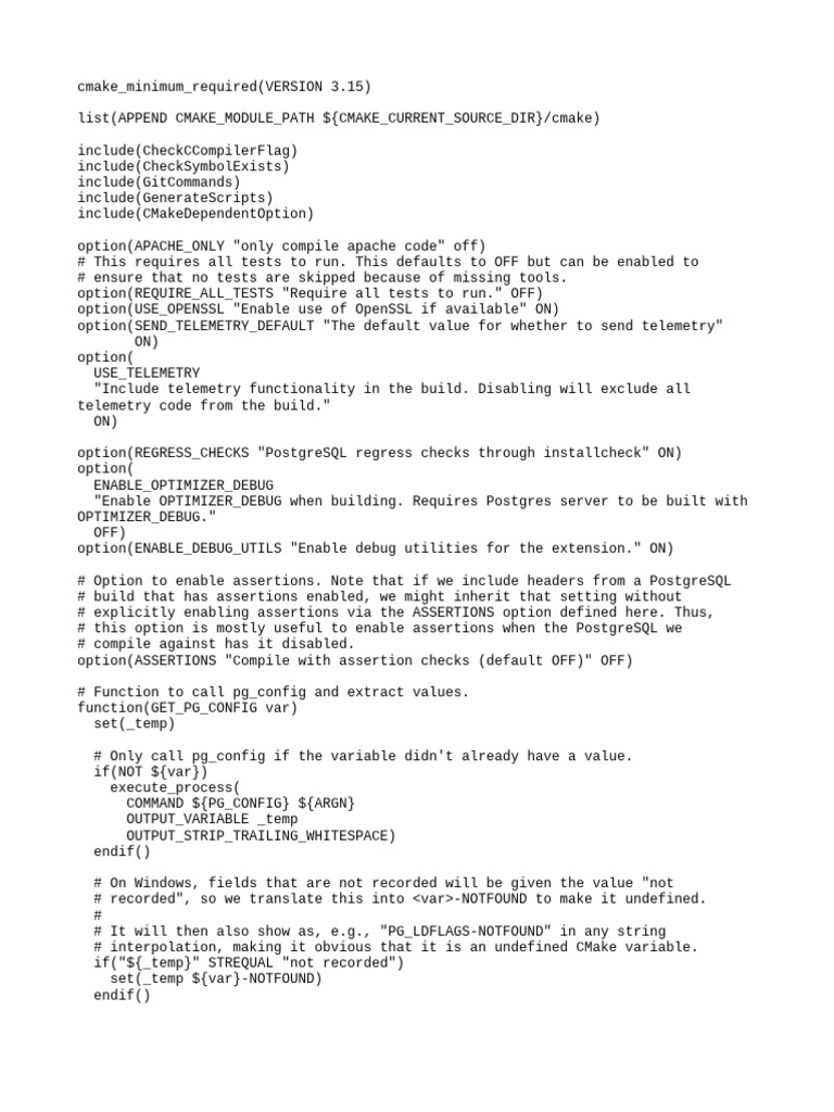 CMake Lists | PDF | Postgre Sql | Computer Engineering