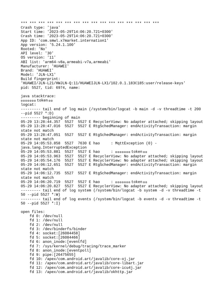 Catchlogs - 2023-05-29 at 14-06-20 - 5.24.1.100 (1204) - .Java | PDF | Computing | Computer ...