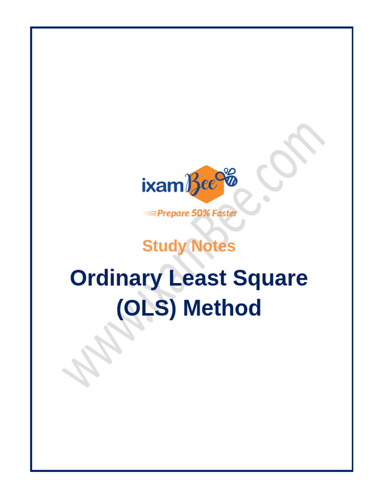 OLS Method | PDF | Ordinary Least Squares | Errors And Residuals OLS Method | PDF | Ordinary Least Squares | Errors And Residuals