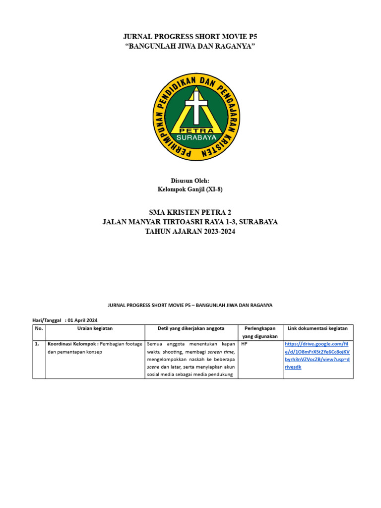 Jurnal Dan Lembar Eval Intern | PDF