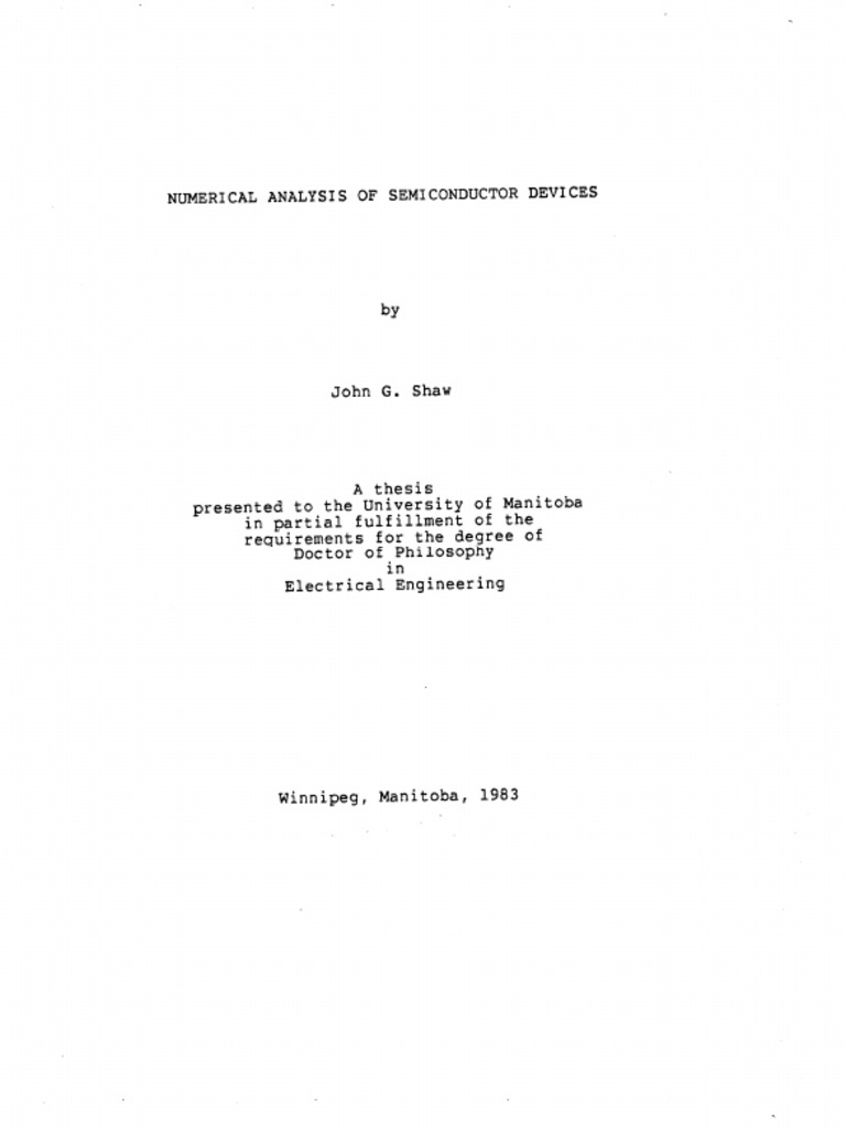 Shaw Numerical Analysis | PDF | Doping (Semiconductor) | Condensed ...
