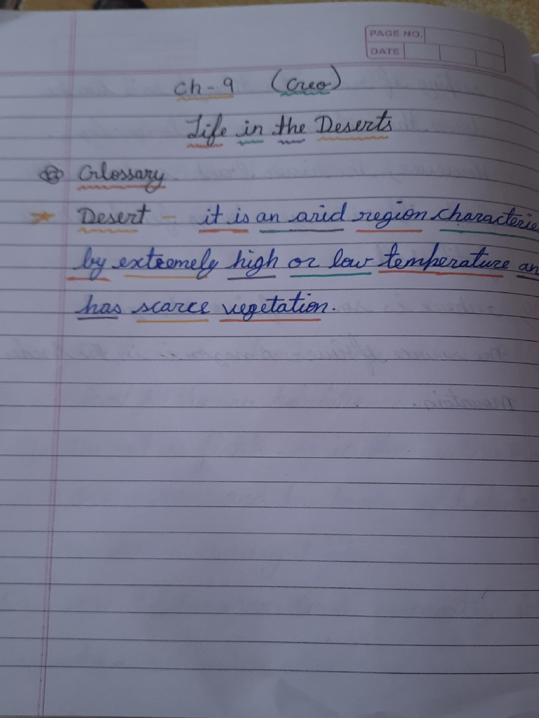 CH 9 Geography - Life in The Desert | PDF