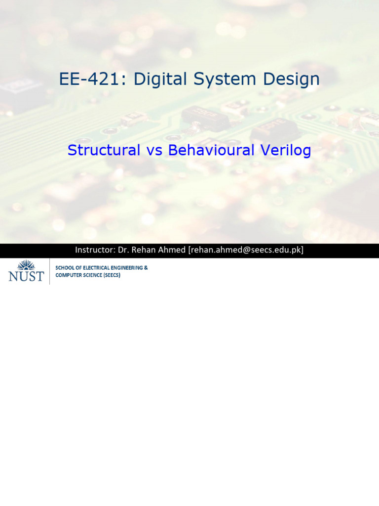 L03 Verilog Structural Vs Behaviroual Hdl Pdf Hardware Description Language Electronic 
