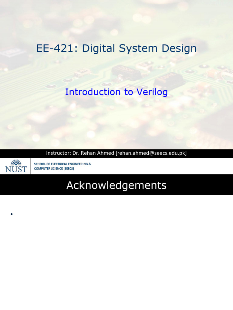 L02 - Introduction To Verilog | PDF | Hardware Description Language | Systems Engineering