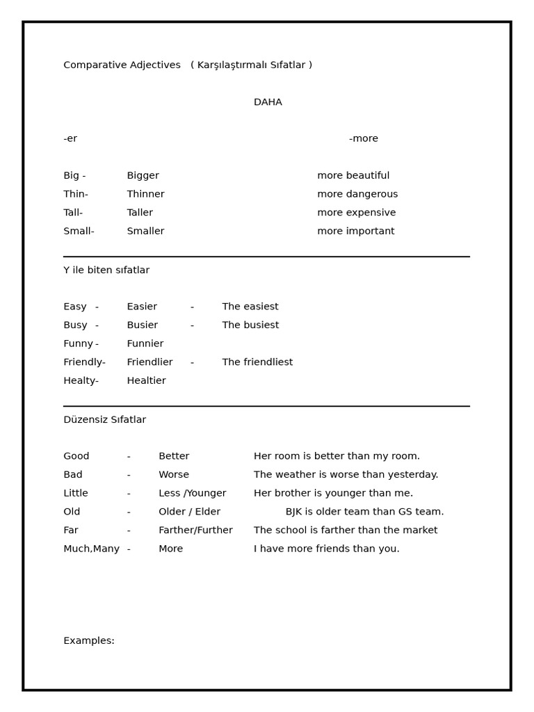 Comparative and Superlative - Equal Degree 11.03 | PDF | Linguistics ...