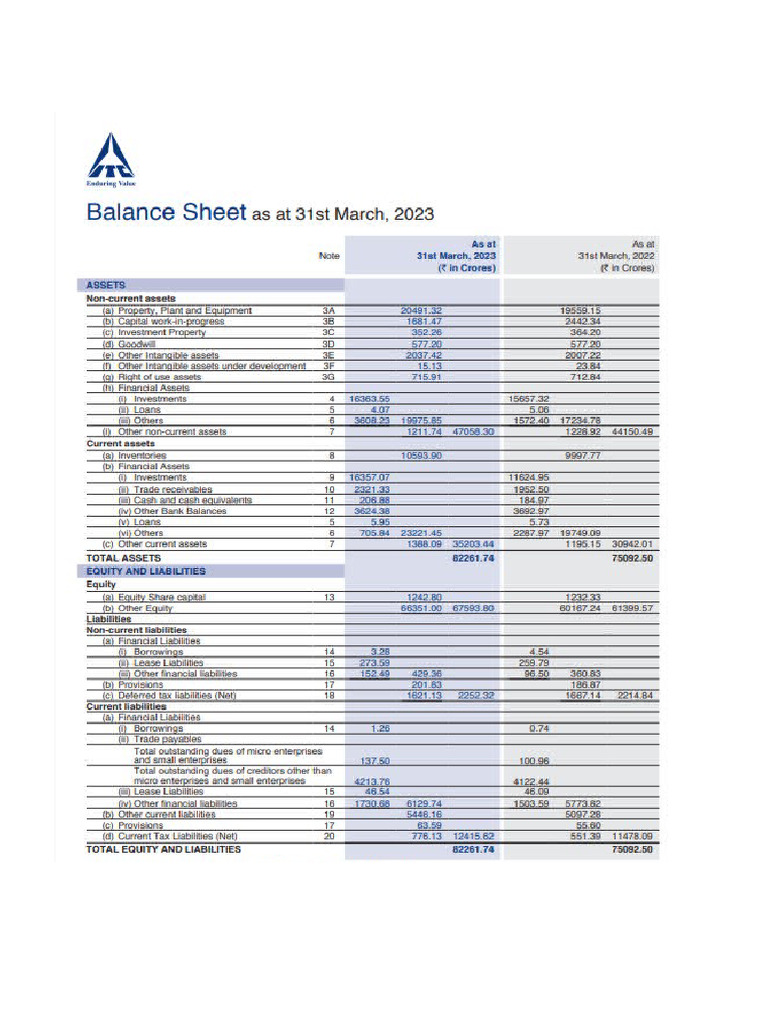 Balance Sheet | PDF