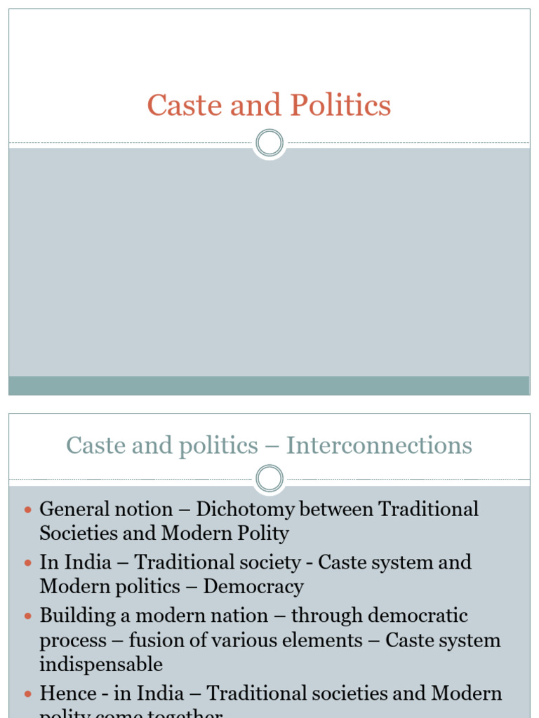 Caste and Politics | PDF | Caste | Democracy