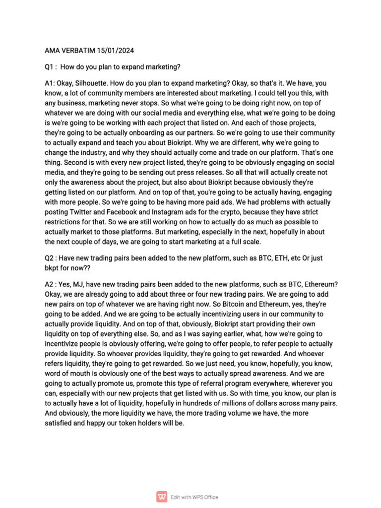 Ama Verbatim (15.01.2024) | PDF